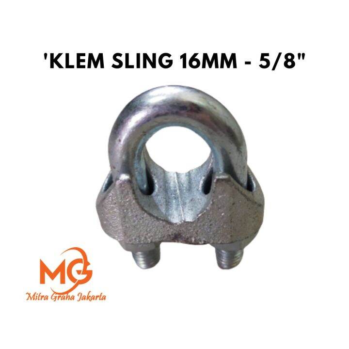 MG Kuku Macan Clamp Klem Tali Kawat Baja Kabel Seling Sling 16 mm 5/8 ...