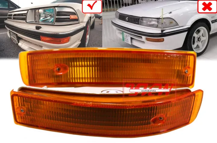 Toyota Corolla EE90 AE90 AE92 1988-1891 AMBER TYPE Bumper Lamp Signal ...