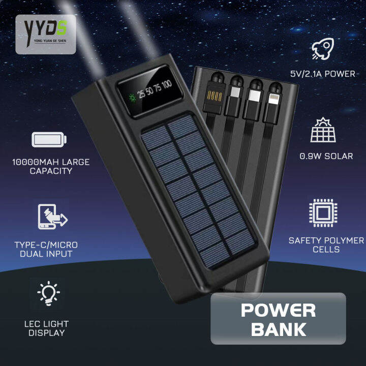 【YYDS】power bank orginal Powerbank type c fast charger Solar power bank ...
