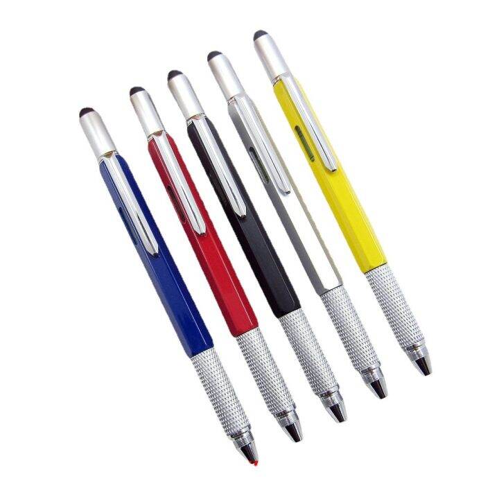 Metal multifunctional ballpoint pen six-in-one capacitor screwdriver ...