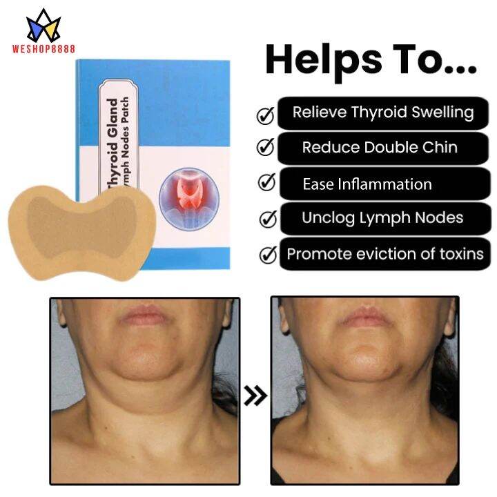 WeShop8888 7 Pcs/Bag Lymph Nodes Patch Thyroid Lymphatic Drainage Neck ...