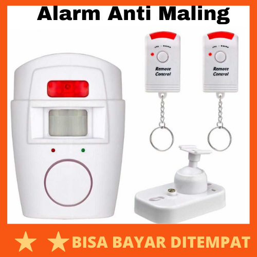Alarm Anti Maling Infrared PIR Sensor Gerak 2 Remote / Alarm Alaram ...