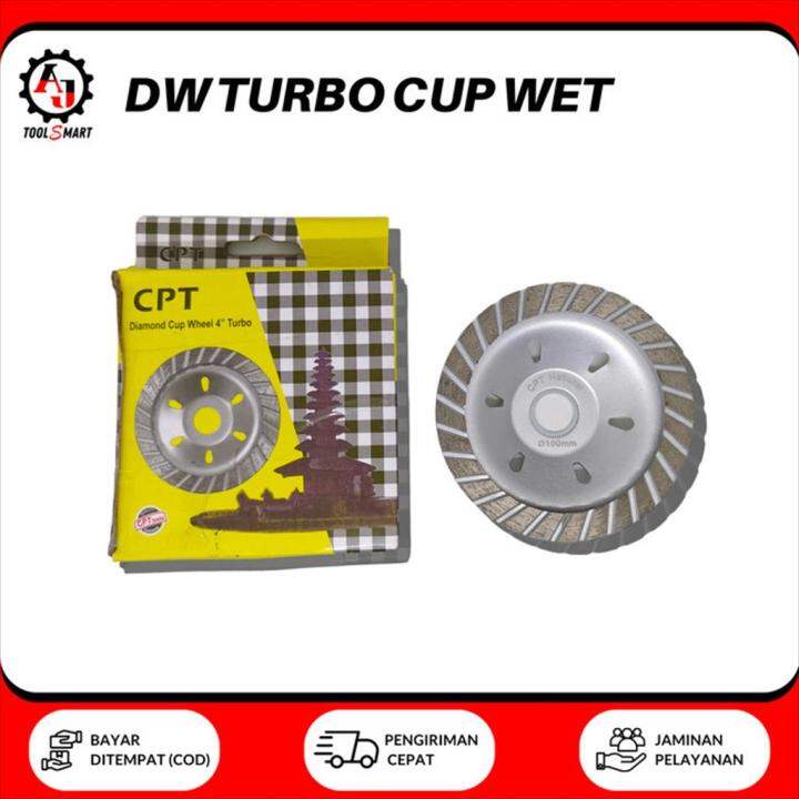 Diamond Wheel DW Turbo Cup Wet CPT National 3" 4" Pisau Potong Keramik ...
