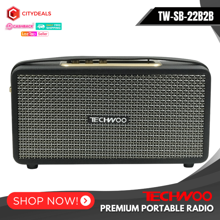 Portable Audio Speaker System Bluetooth Rechargeable TECHWOO TW-SB ...