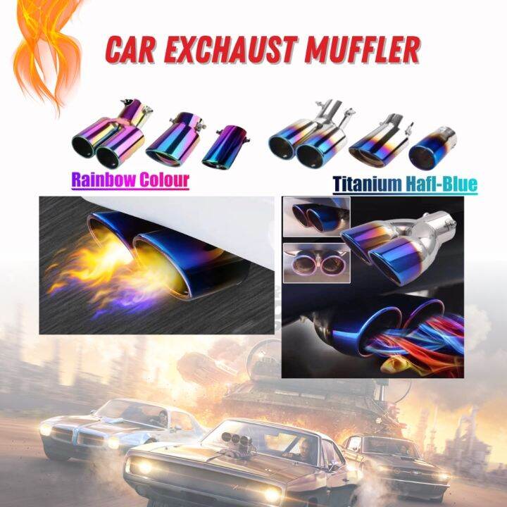 MUFFLER PIPE TIP Racing Car Exhaust Extension Deco Bodykit Ekzos ...