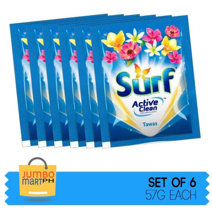 SURF POWDER DETERGENT TAWAS SACHET / 57G / SET OF 6 | Lazada PH