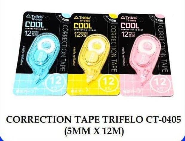 Trifelo Correction Tape TF0405 TF-0405 Tip Ex Roll Kertas TF 0405 ...