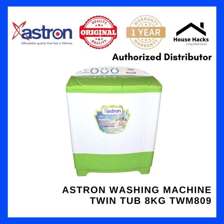 Astron Washing Machine Twin Tub 8Kg TWM809 (House Hacks) | Lazada PH