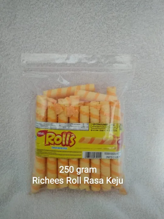 RICHEES ROLLS 250 GRAM/CHIKI/SNACK/CAMILAN/CIKI/MAKANAN RINGAN/KILOAN ...