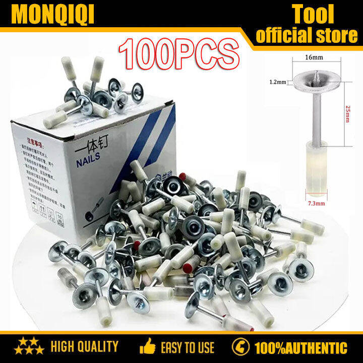 MONQIQI 100PCS Steel Nail Gun Manual Mini Rivet Anchor Trough Device ...