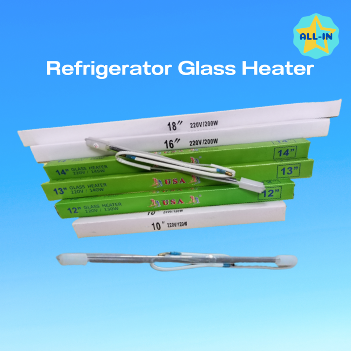 Refrigerator Glass Heater 10"/ 12"/ 13"/ 14"/ 16"/ 18" Pemanas Tiub ...