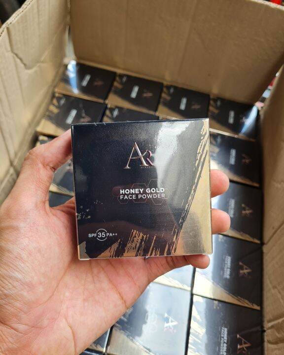 แป้งพัฟออร่าริช Honey Gold Face Powder Spf 35++ แป้งออร่าริช 01/02 ...