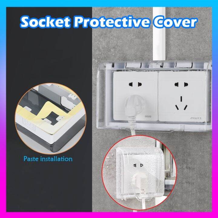 HCCM Transparent Waterproof Power Outlet 86 type Switch protection box ...