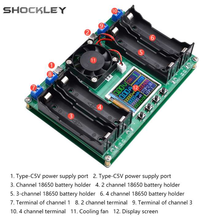 Shockley Battery Tester LCD Display Universal Battery Checker Analyzer ...