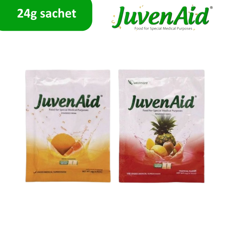 Juvenaid Tropical/Orange Powdered Drink (24g SACHET) Protein ...