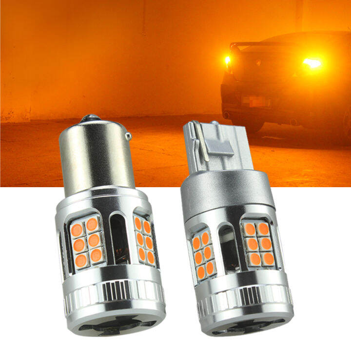 (2 PCS) Canbus Error Free LED Turn Signal Light Lamp No Hyper Flash T20 ...