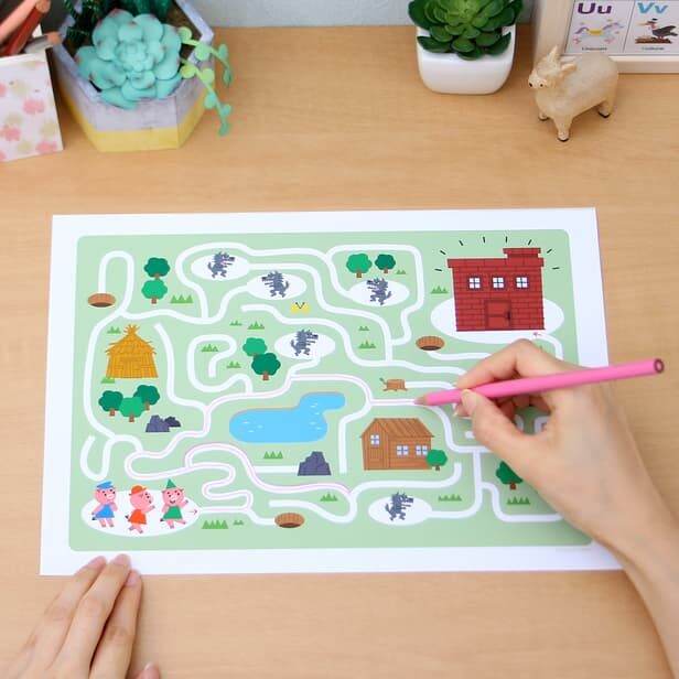 Three Little Pigs(Maze) Papercraft | Lazada Indonesia
