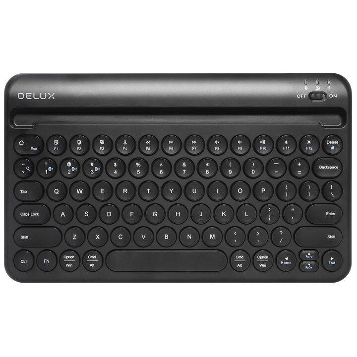 Delux K2213V Wireless Bluetooth Keyboard With Holder 78 Keys Menbrane ...
