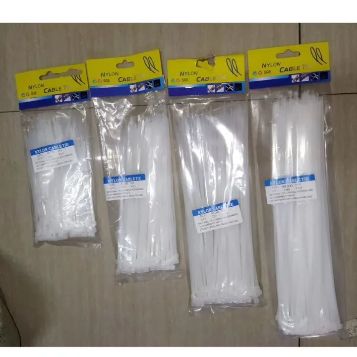 Nylon Zip Ties ( PACK OF 100) Cable Ties Strength Tie Wraps for Tying Cables, Wires ...