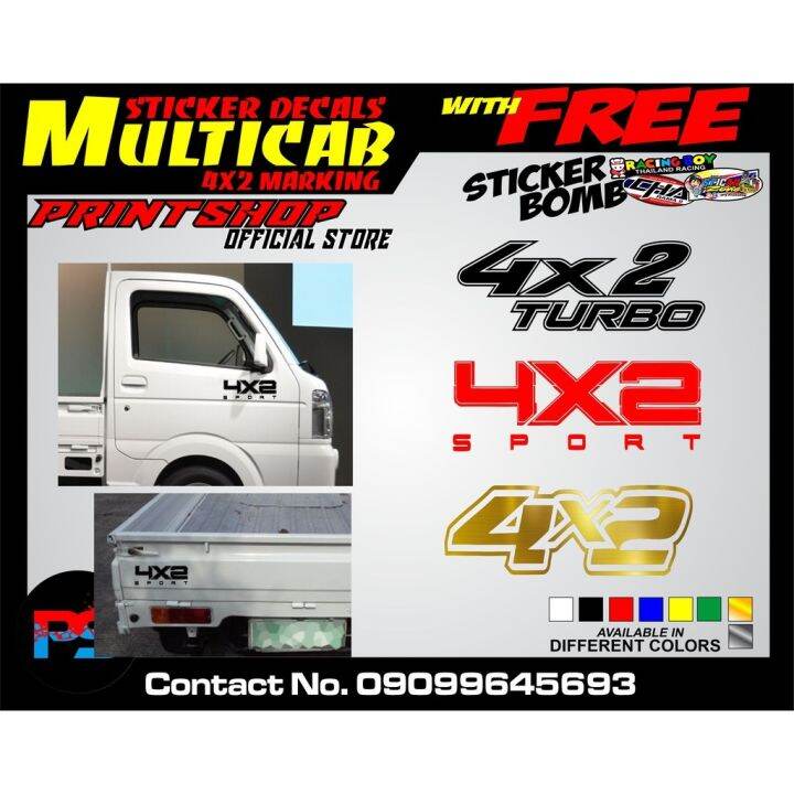 Multicab 4x2 marking Sticker Decals Set cut-out vinyl | Lazada PH