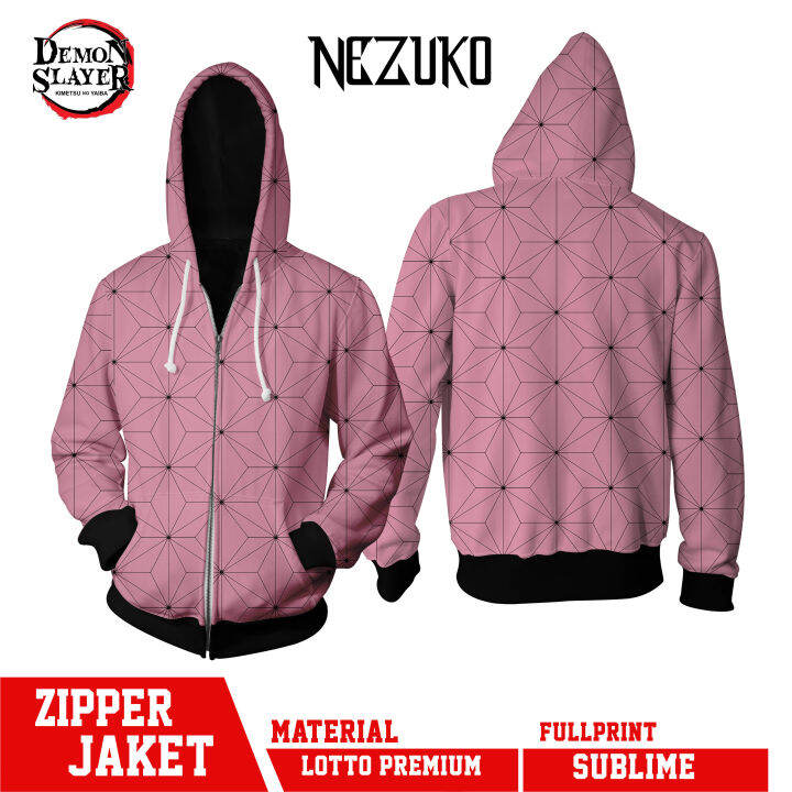 ZIPPER JACKET NEZUKO KAMADO DEMON SLAYER FULLPRINT | Lazada Indonesia