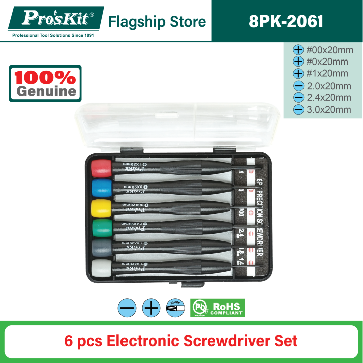 Pro'sKit 8PK-2061 6 pcs Electronic Screwdriver Set | Lazada