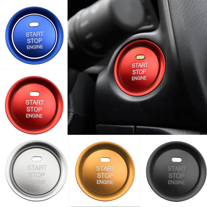 Car Engine Start Stop Switch Button Key Hole Ring Cover Sticker for ...