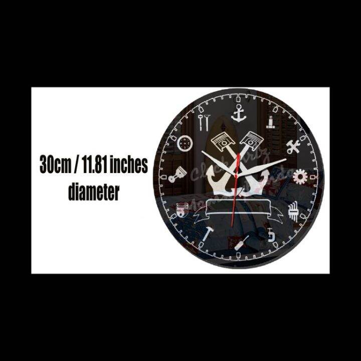 Acrylic Wall Clock - Marine Engineer Design | Lazada PH