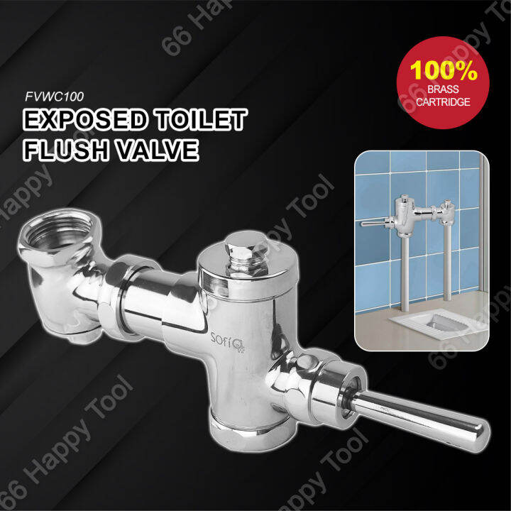 FVWC100 Retractable Urinal Flush Valve G1" Hand Pressing Type Flushing ...