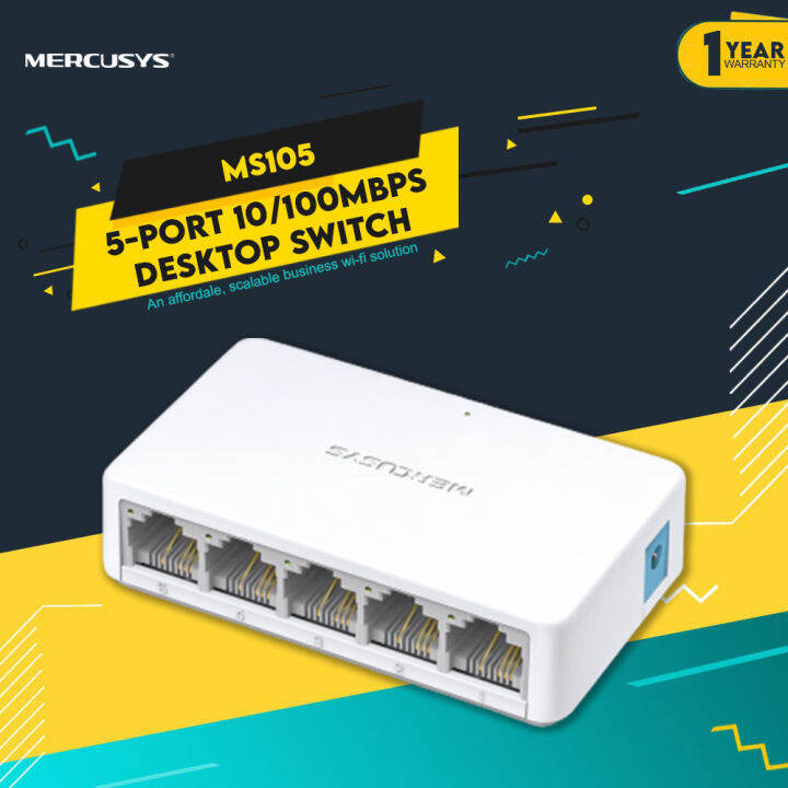 Mercusys MS105 5-Port 10/100Mbps Desktop Switch | Switch | SOHO Switch ...