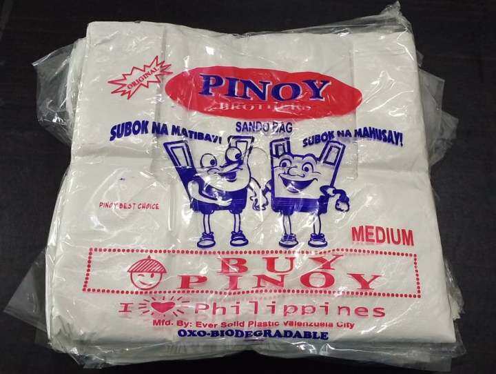 PINOY PLASTIC SANDO BAG WHITE (1PACK-40pcs) | Lazada PH