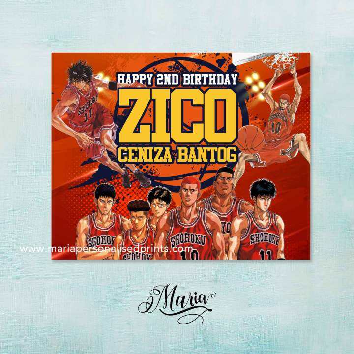Slam Dunk Birthday banner Backdrop | Lazada PH