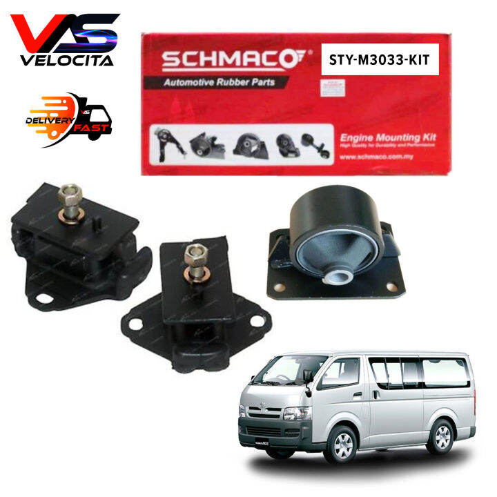 SCHMACO ENGINE MOUNTING SET TOYOTA HIACE KDH200 (STY-M3033-KIT) | Lazada