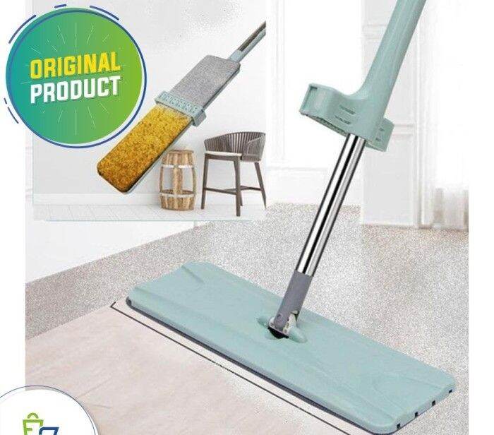 Alat Pel Lantai Flat Mop Pel Tarik Praktis Ultra Mop Hand Free wash ...