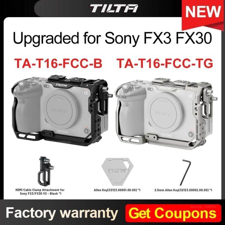อัปเกรดใหม่ Tilta สำหรับ Sony FX3 FX30ชุดเกราะ TA-T16-FCC-B โครงใส่กล้องชุดโปรฐานน้ำหนักเบากรง ...