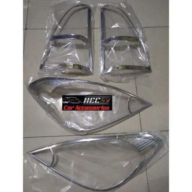 Toyota Innova 2009 - 2011 Chrome Headlight Taillight Cover Garnish ...