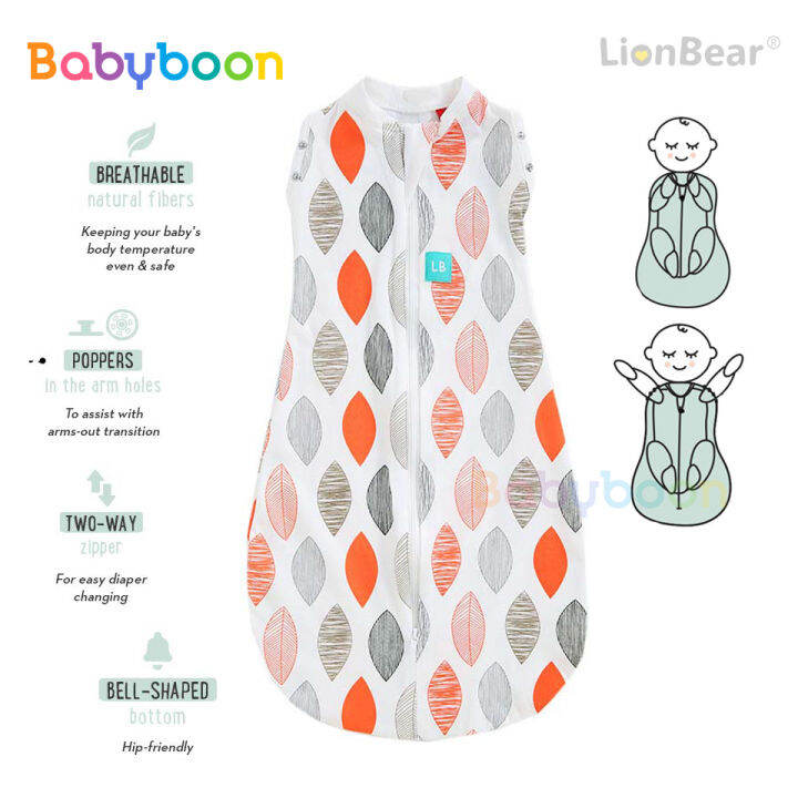 2 in 1 Lion Bear Cocoon Baby Swaddle Cotton Transition Sleeping Sack ...