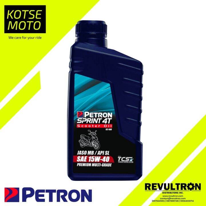 PETRON Sprint 4T SC 400 SAE 15W40 Scooter Oil for NMAX/AEROX/MIO ...