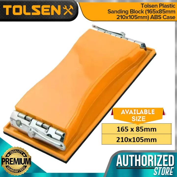 Tolsen Plastic Sanding Block (165x85mm | 210x105mm) ABS Case | Lazada PH