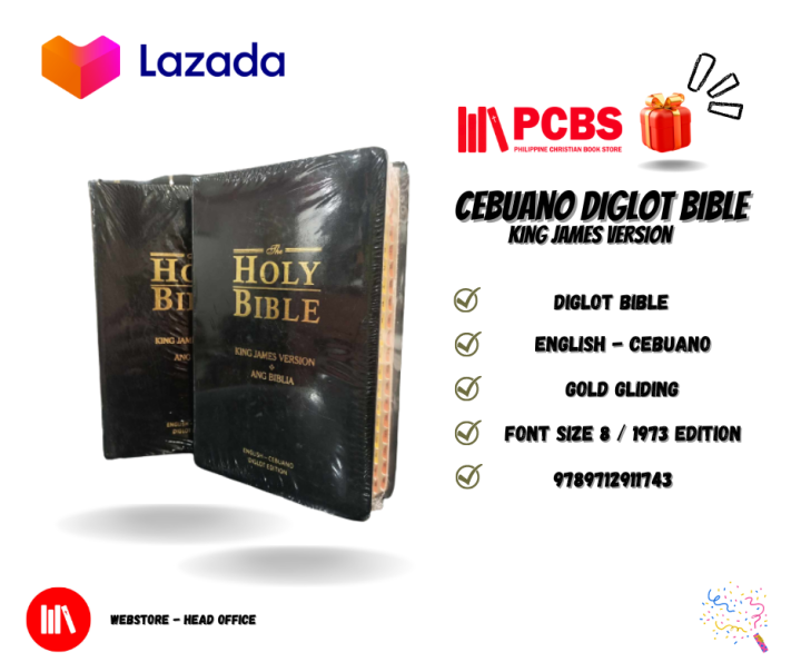 PCBS Cebuano - English KJV 1973 Holy Bible Diglot (FONT SIZE 8 ...