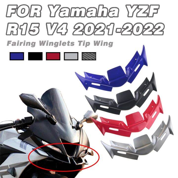 Motorcycle Front Pneumatic Fairing Winglets Tip Wing Protector Shield ...