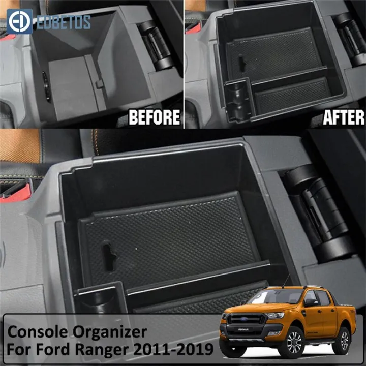 Center Console Armrest Storage Box For Ford Ranger 2011- 2019 Organizer ...