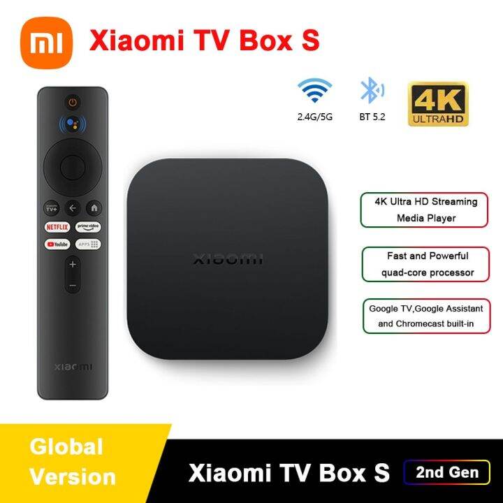 Global Version Original Xiaomi Mi TV Box 2nd Gen 4K Ultra HD 2G 8G WiFi ...