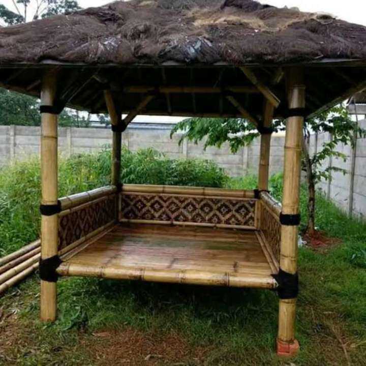 Saung bambu | gazebo | saung dan taman | hiasan taman | Lazada Indonesia