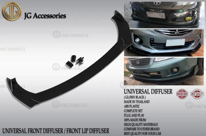 UNIVERSAL FRONT CHIN DIFFUSER [ 3 PIECES ] UNIVERSAL DIFFUSER FOR FIT ...