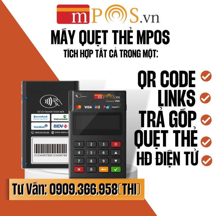 Máy Cà Thẻ/Quẹt Thẻ Mpos Hỗ Trợ Thanh Toán Mọi Loại Thẻ ATM QR Code POS MPOS Smart Pos | Lazada.vn
