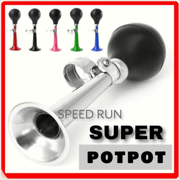 Bicycle Horn Classic "Pot-Pot" loud taiwan silver 9 inches and Colored ...