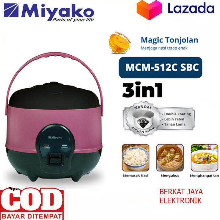 HARGA PROMO!! Tipe Baru Magic Com / Rice Cooker Miyako 1,2 Liter 3in1 ...