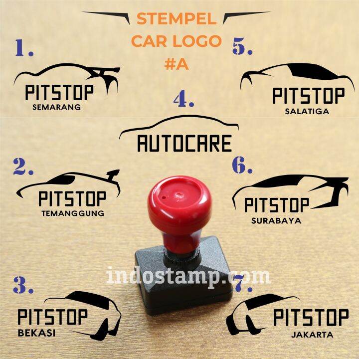 stempel logo mobil car wash rental service accessories otomotif shop ...