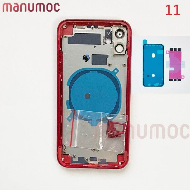 Rear Door Chassis For iPhone 11 Back Housing B-attery Cover With Middle ...